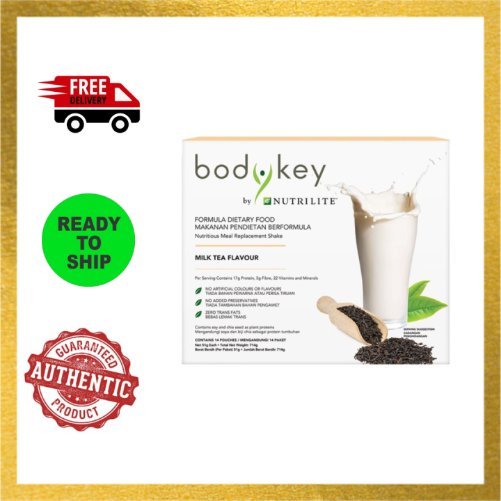 Amway BodyKey By Nutrilite Meal Replacement Shake (Milk Tea) - 14 ...