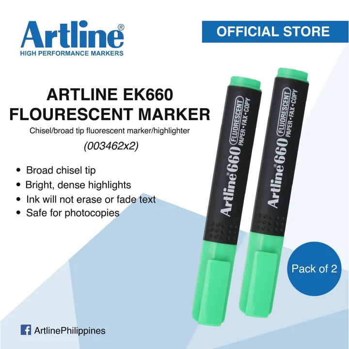 ARTLINE Fluorescent Marker | EK660 | Pack of 2 | Highlighter | Lazada PH