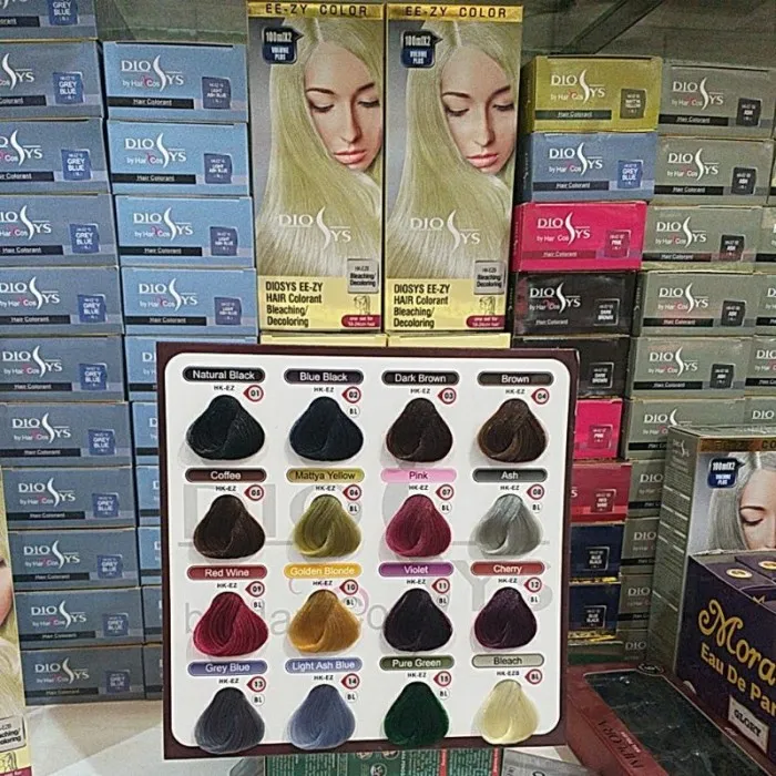 DIOSYS HAIRCOLOR CAT RAMBUT SALON 100mlx2 cat pewarna rambut halal ...