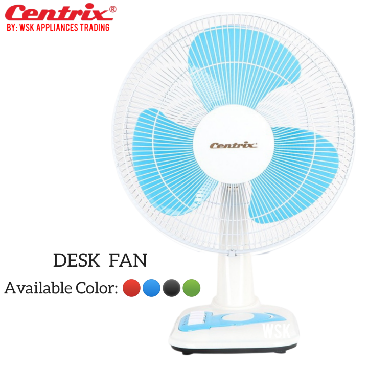 Centrix Desk Fan 3-Petal Blades (color may vary) CX-1401C/CX1622C ...