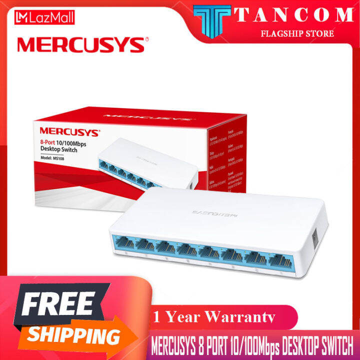 MERCUSYS 8 PORT 10/100Mbps DESKTOP SWITCH (MS108) | Lazada PH