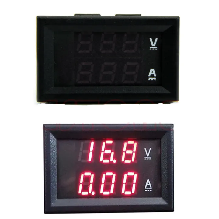DC 100V 10A Red LED Panel Voltmeter Ammeter Dual Digital Amp Volt Meter ...