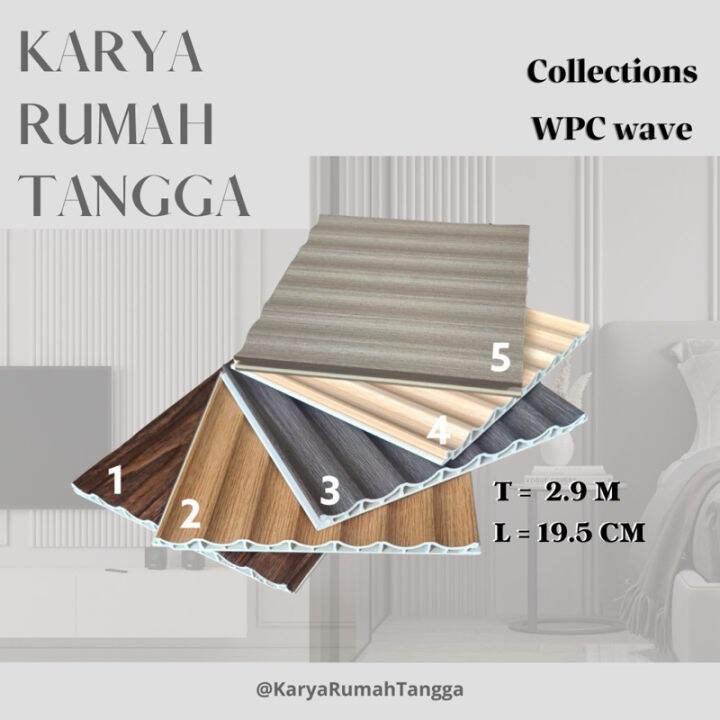 WPC WAVE WALLPANEL WOOD | Lazada Indonesia