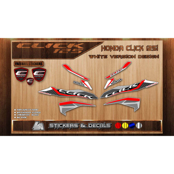 Honda Click 125i v3 white decal design 2023 | Lazada PH