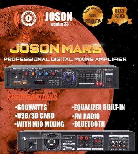 Joson Mars Professional Amplifier 600 Watts x2 (Original ) | Lazada PH