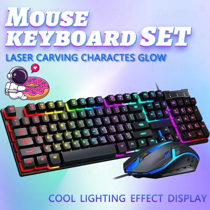 BB Unreal world Wired Keyboard And Mouse Set Multi Gaming Mechanical ...
