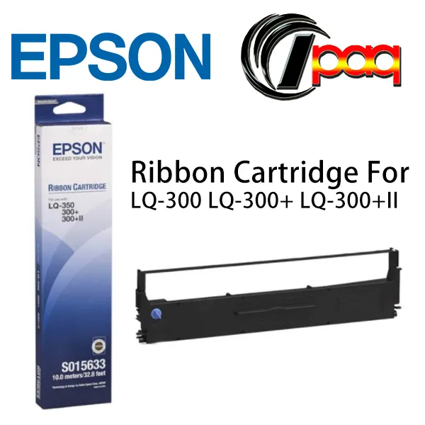 Epson LQ300 / 300+ II Genuine Black Ribbon Cartridge (S015506/#7753 ...