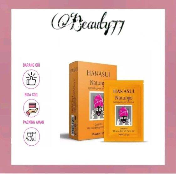 HANASUI NATURGO MASKER WAJAH LUMPUR ORIGINAL 1 BOX ISI 10 PCS | Lazada ...
