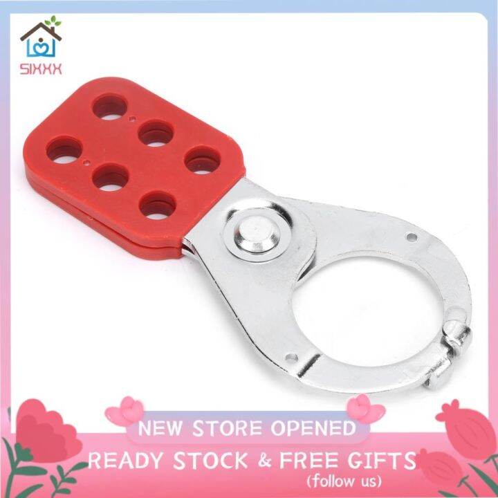 Sixxx 38mm 1.5 6 Hole Steel Lockout Hasp Multi Person Management Safety ...