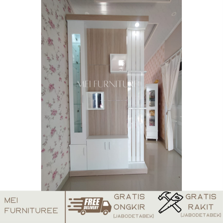 partisi ruangan 2 muka mewah / Sekat ruang minimalis modern | Lazada ...