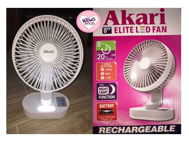 Emergency LED Light Rechargeable Desk Fan Heavy Duty Assorted Color ...