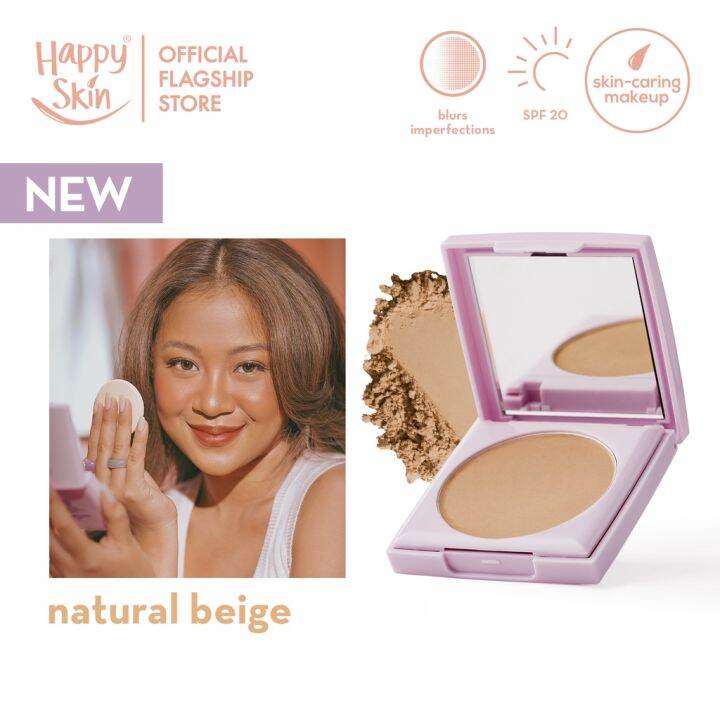 Happy Skin Stay Fresh Weightless Pressed Powder SPF20 in Natural Beige ...