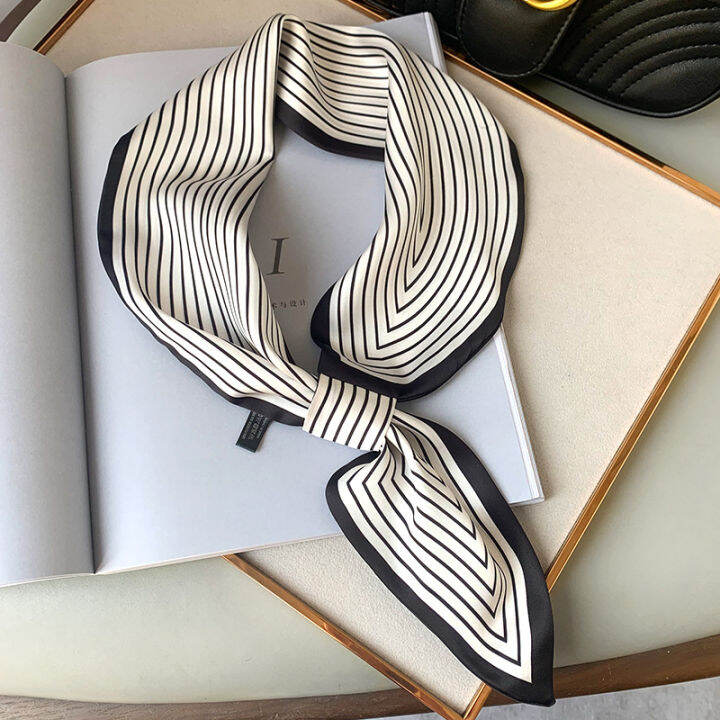 Ready Stock Long Small Silk Scarf Decorated with Small Scarf Simple and ...