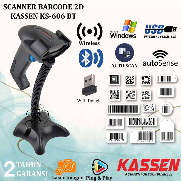 Kassen KS606 Scanner Barcode 1D 2D KS 606 Scan QR Code / Resi ...