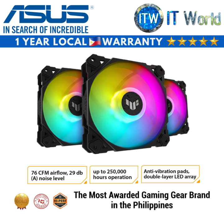 ITW | ASUS TUF Gaming TF120 Black ARGB Fan - Triple Pack | Lazada PH
