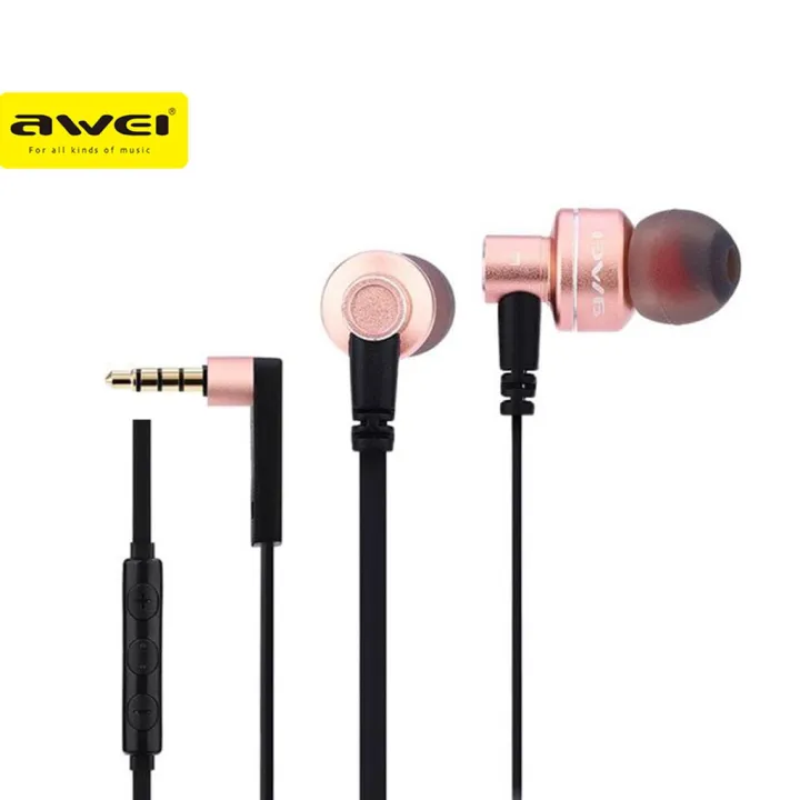 【Local Stock】 Awei ES-10TY In-Ear Headset Earphones Super Bass Earphone Noise Isolation Earbuds ...