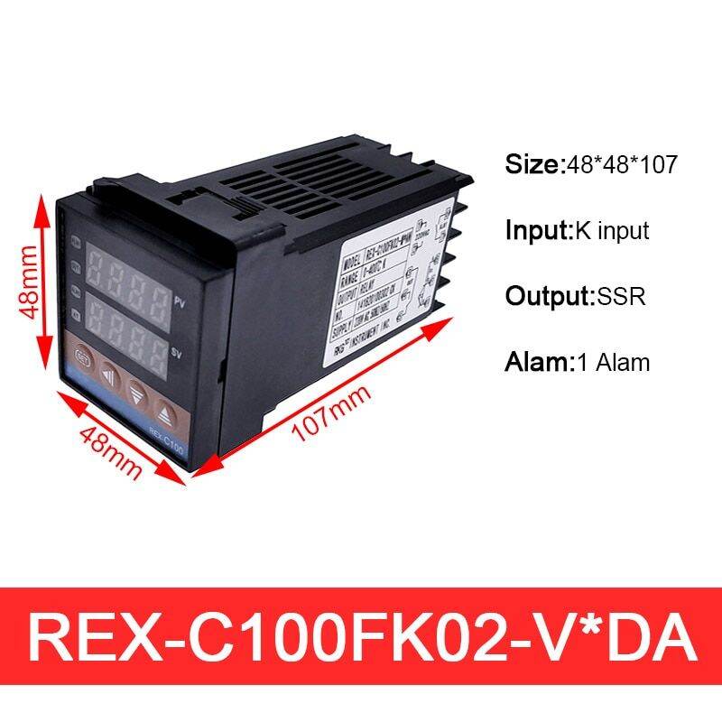 REX-C100 Mới Bộ Điều Khiển Nhiệt Độ Thông Minh PID Bộ Điều Nhiệt Đa Năng Loại K REX C100 Đầu Ra ...