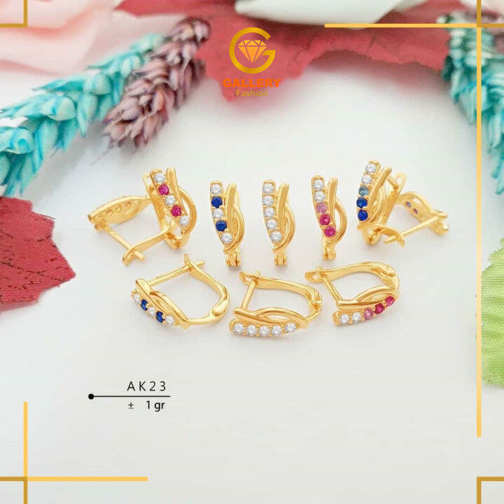 ANTING KLIP EMAS KADAR 375 DAN 300 MODEL SIMPLE KODE AK 23 | Lazada ...