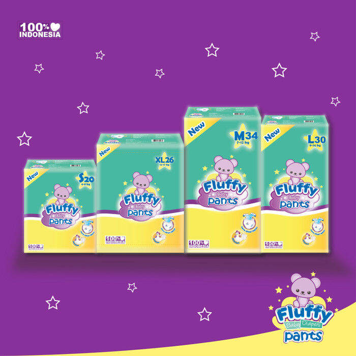Fluffy Popok Bayi Tipe Celana S M L XL XXL | Lazada Indonesia
