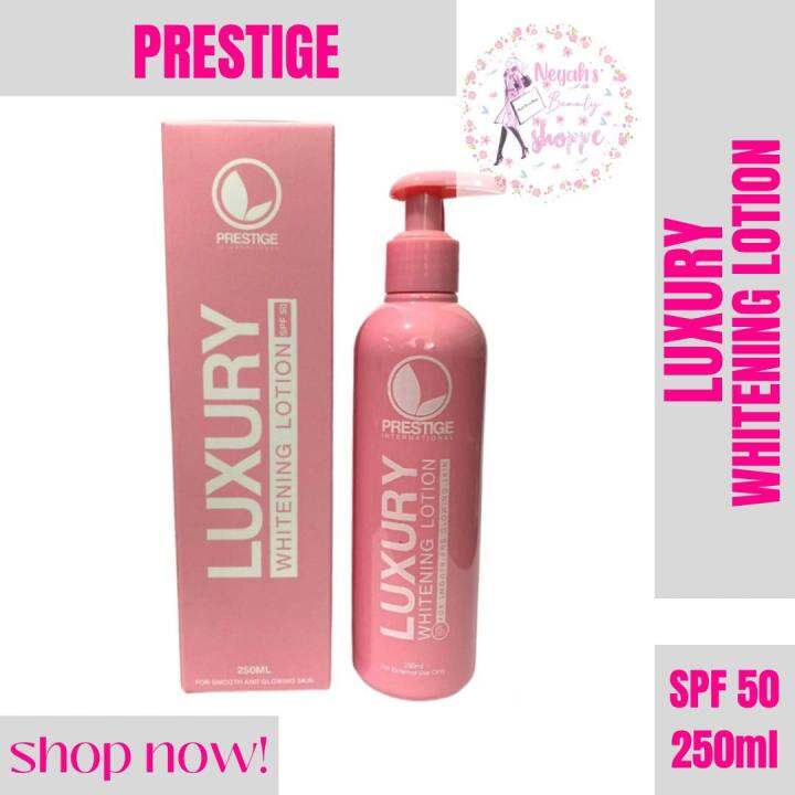 Prestige International Luxury Whitening Lotion 250ml SPF50 NEW PACKAGING | Lazada PH