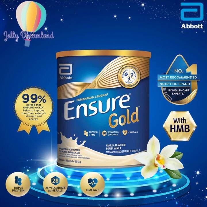 Abbott Nutrition Ensure Gold Vanilla 850g Tin - Adult Complete Nutrition | Lazada