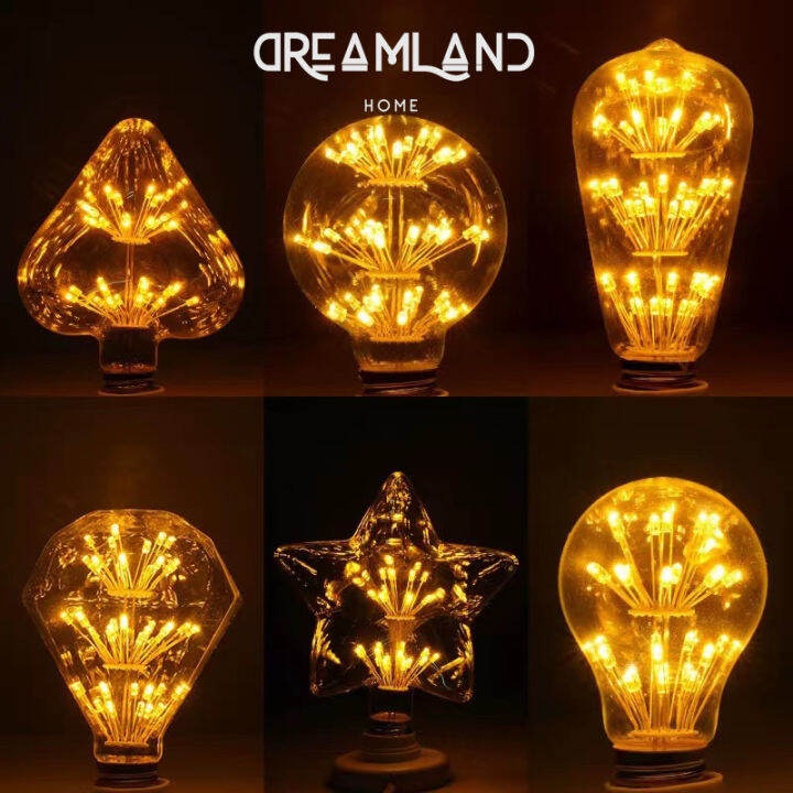 New Style Led Bulb E27 220v ST64/G95 Star Fireworks Heart Design ...