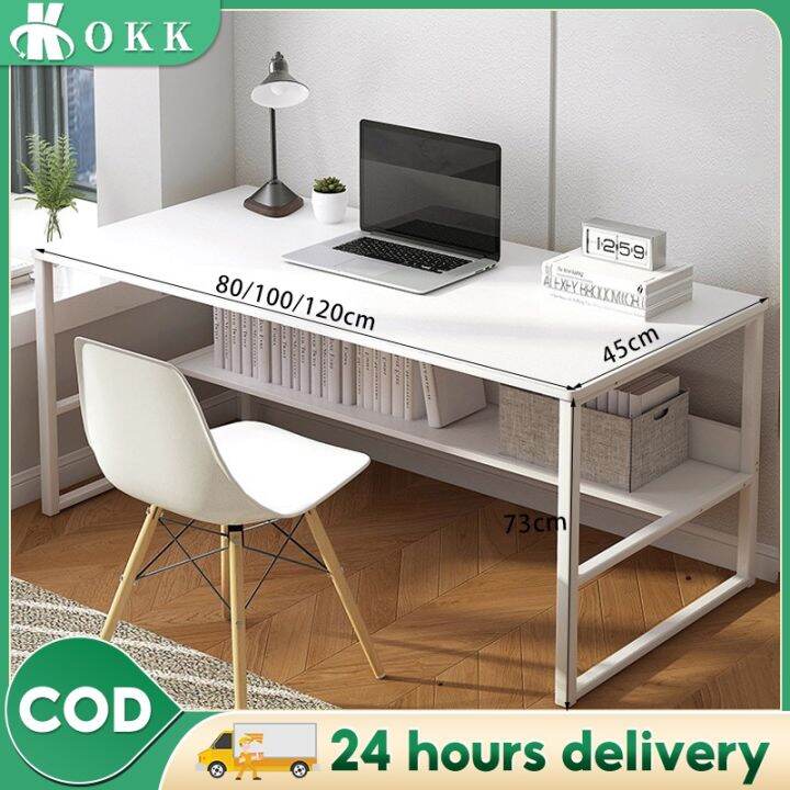 120CM Student Study Table Double Layer Study Table Study Desk Table ...