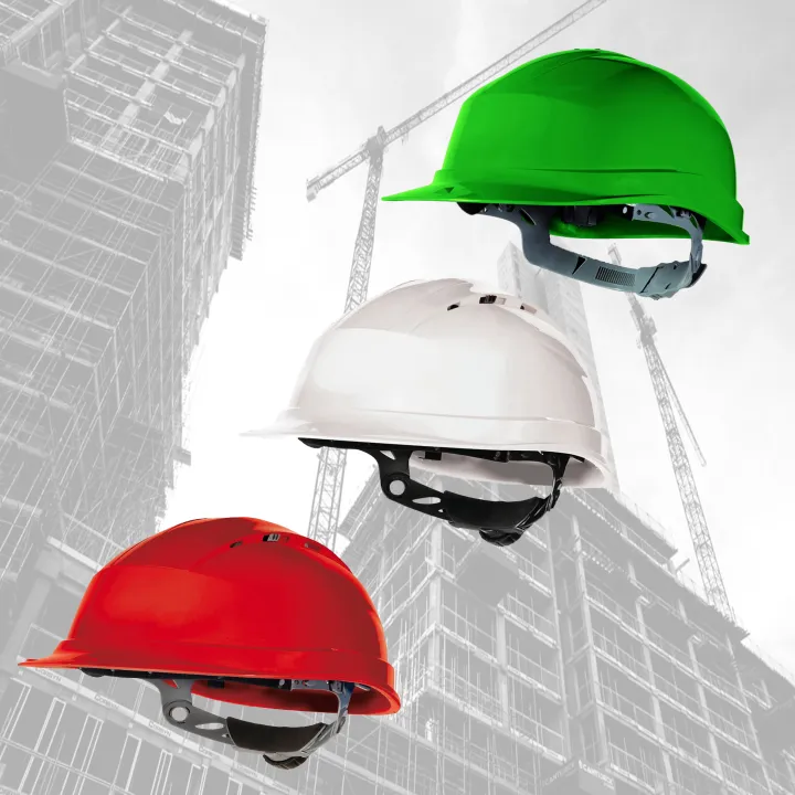 Plastic Construction Worker Hard Hat Outdoor Wowrk Safety Helmet *Per ...