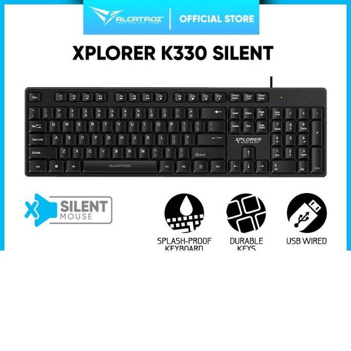 Alcatroz Xplorer K330 Silent HI-Definition USB Wired Keyboard | Lazada ...