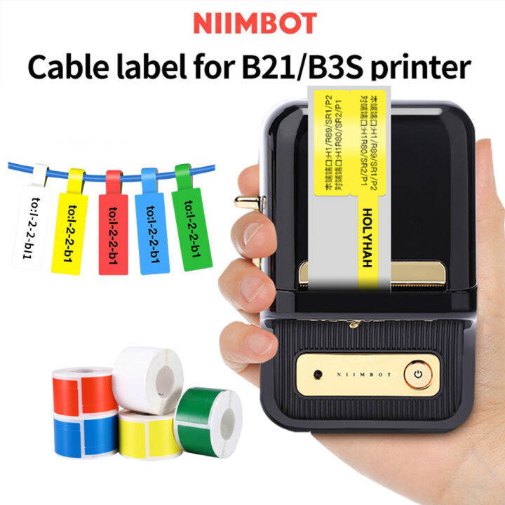 【Cable label】NIIMBOT B203/B3S/B21 Label Printer Jing Chen Label Sticker Cable Label Printing ...