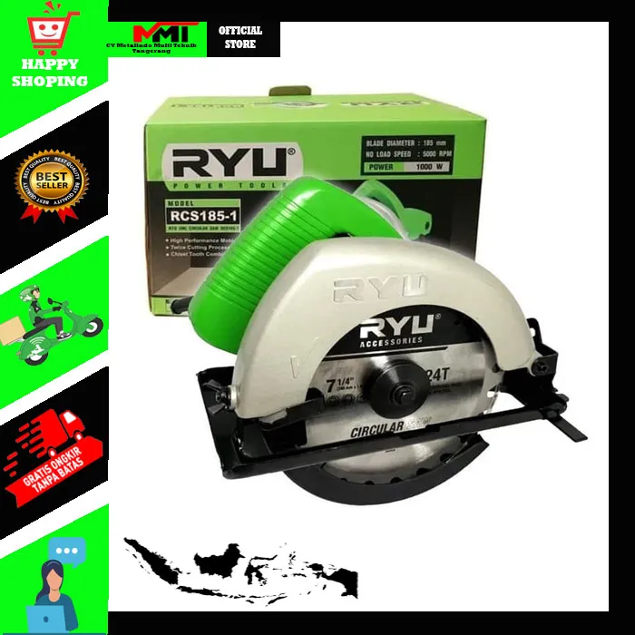 RYU CIRCULAR SAW RCS185-1 - MESIN POTONG KAYU - MESIN SIRKEL | Lazada ...