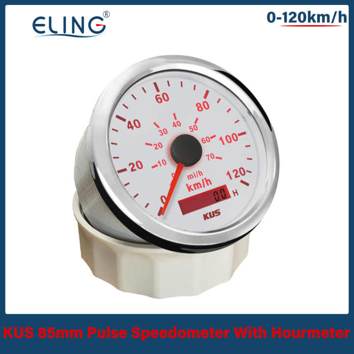 KUS 85mm 120kmh 70MPH 200kmh Speed Gauge Universal Pulse Speedometer ...