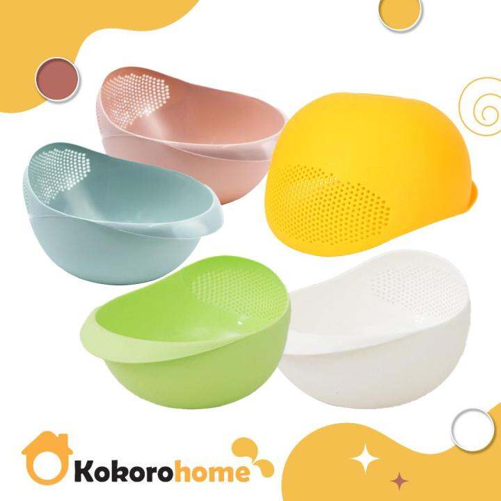 KOKORO Rice Washing Basket Vegetable Grain Fruits Washing Basket ...
