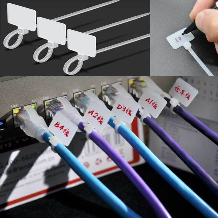 Nylon Marker Cable Ties Wire Zip Ties Cable Mark Tags Label Tie Straps ...