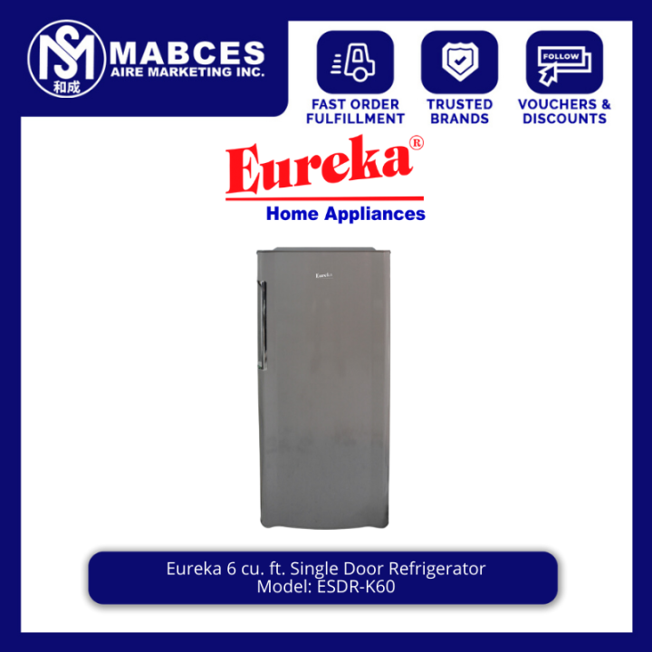 Eureka 6 cu. ft. Single Door Refrigerator ESDR-K60 | Lazada PH