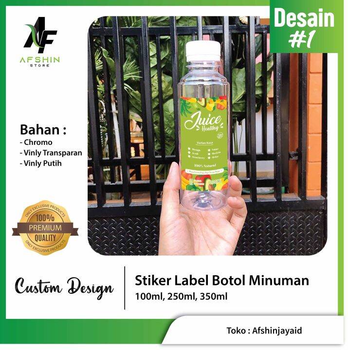 Cetak Stiker Label Minuman Kemasan Botol Bisa Custom Desain Murah ...