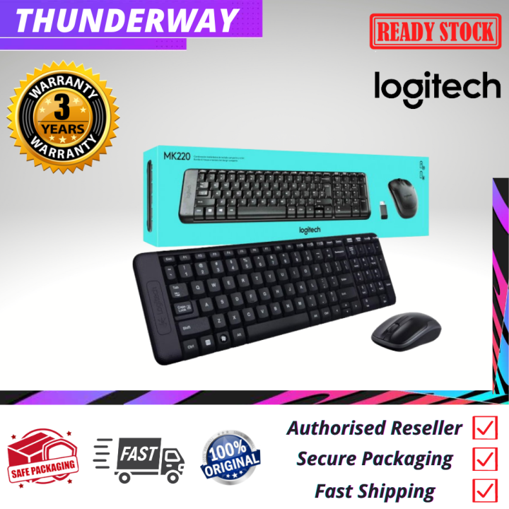 Logitech Mk220 Wireless Keyboard Mouse Combo 920 003235 Lazada