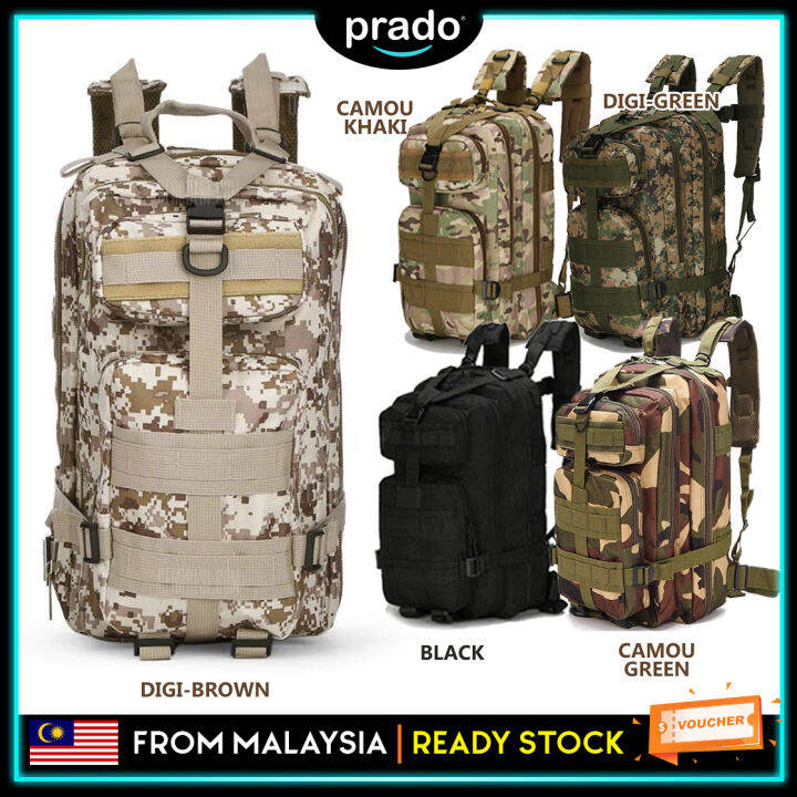 PRADO Malaysia 3P Attack Tactical Backpack Outdoor Travel Bag B02 | Lazada