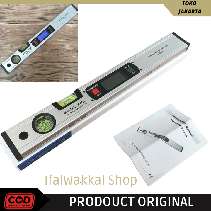 Waterpass Digital Tukang Inclinometer Level 360 Degree 400mm Magnetics ...