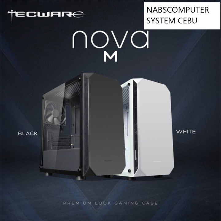 Tecware Nova M Micro ATX, 3 x 12cm fan, USB 3.0 x 2, 4mm Tempered Glass ...