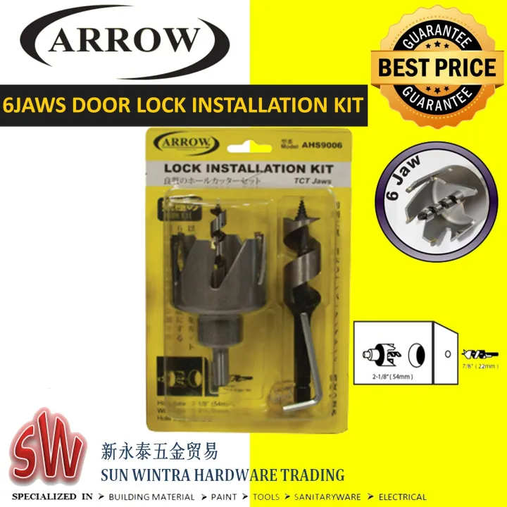 Arrow 6 Jaw Lock Installation Kit #AHS 9006 /Penebuk Lubang Kunci | Lazada