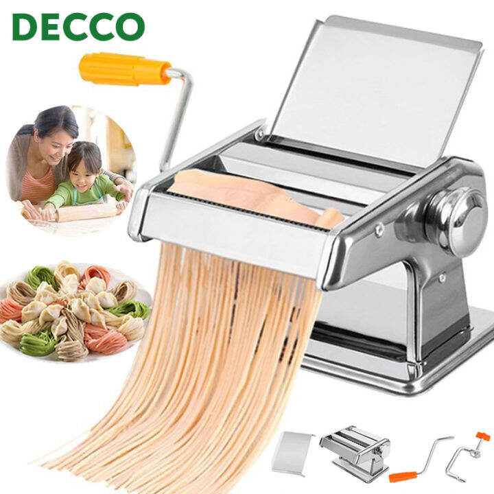 DECCO Household Pasta Noodle Machine Stainless Steel Manually Pressing ...