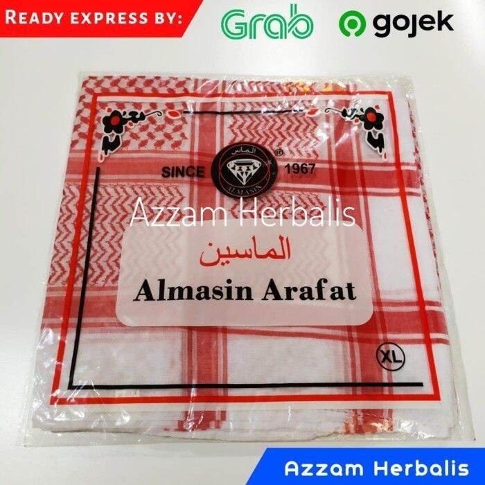 Bst Sorban Almas Arafat Merah Putih - Sorban Arab Merah Putih | Lazada ...