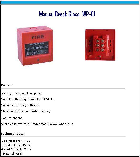สวิทซ์แจ้งเหตุ สวิทซ์ฉุกเฉิน Manual Break Glass Manual Station Manual ...