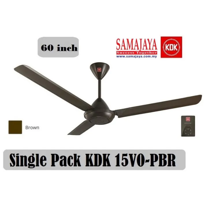 KDK K15V0-PBR (150cm/60″) 3 Blades Ceiling Fan (Brown) (Pre Order) | Lazada