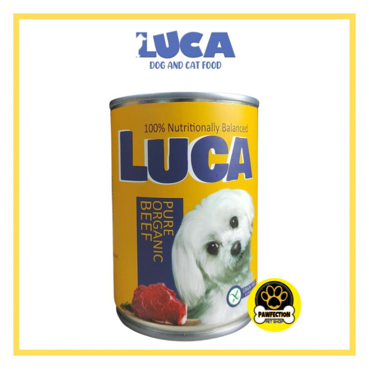 Luca dog WET food in CAN for over 3 months up (Pure Organic Beef) 375g ...