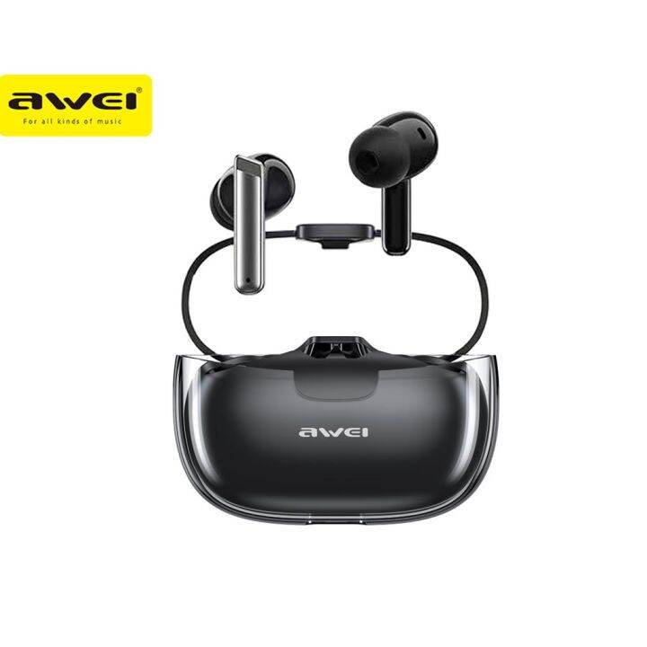 Awei T52 True Wireless Gaming Bluetooth Earbuds with Charging Case Long ...