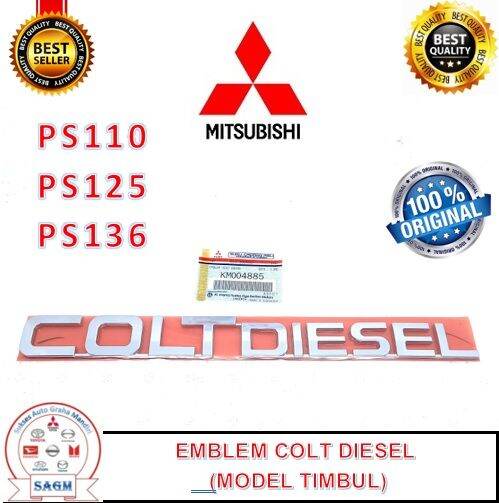 EMBLEM LOGO TULISAN COLT DIESEL LABEL CANTER 110PS 125PS 136PS | Lazada ...