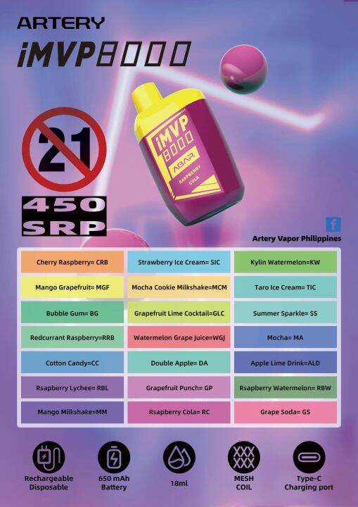 ARTERY ABAR IMVP 8000 NEW FLAVORS | Lazada PH