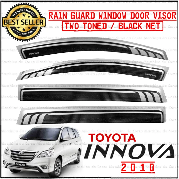 Toyota Innova 2010 Rain Guard Window Visor (Two Toned / Black Net ...